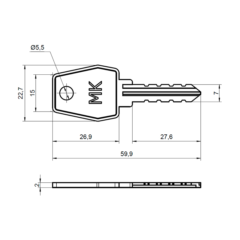 Майстер-ключ RZ L20, для замків RZ L203 купити оптом в Україні | RZ ...
